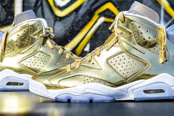 Drake's solid 24K gold Nike Air Jordans